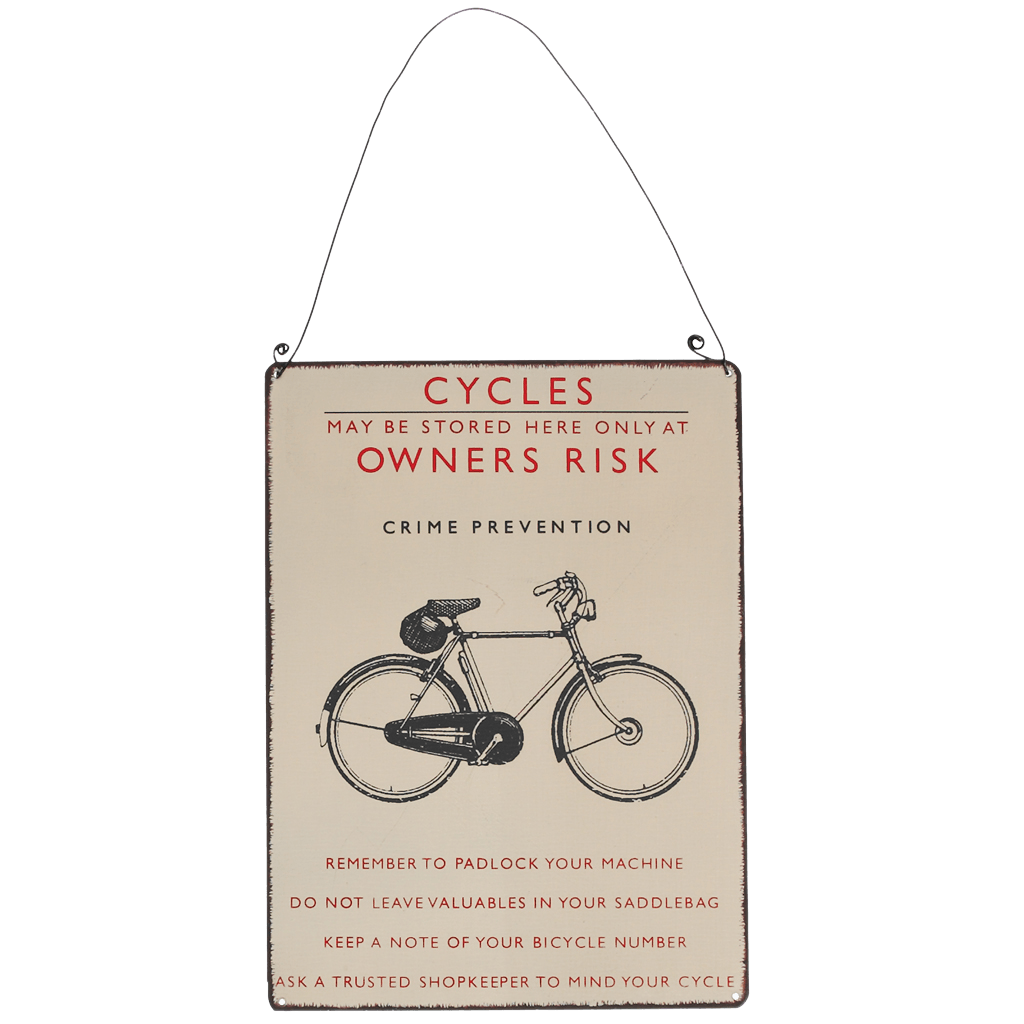 Retro Bicycle Metal Sign | ﻿Rex London
