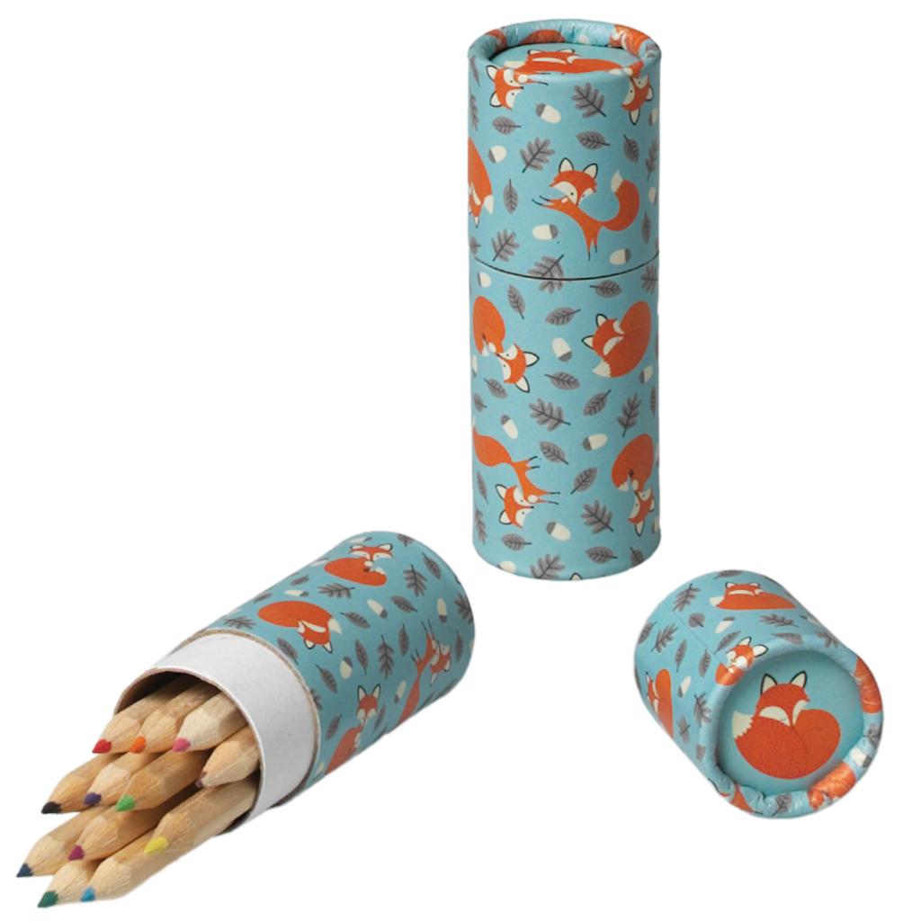 Set Of 12 Rusty The Fox Design Colouring Pencils | ﻿Rex London