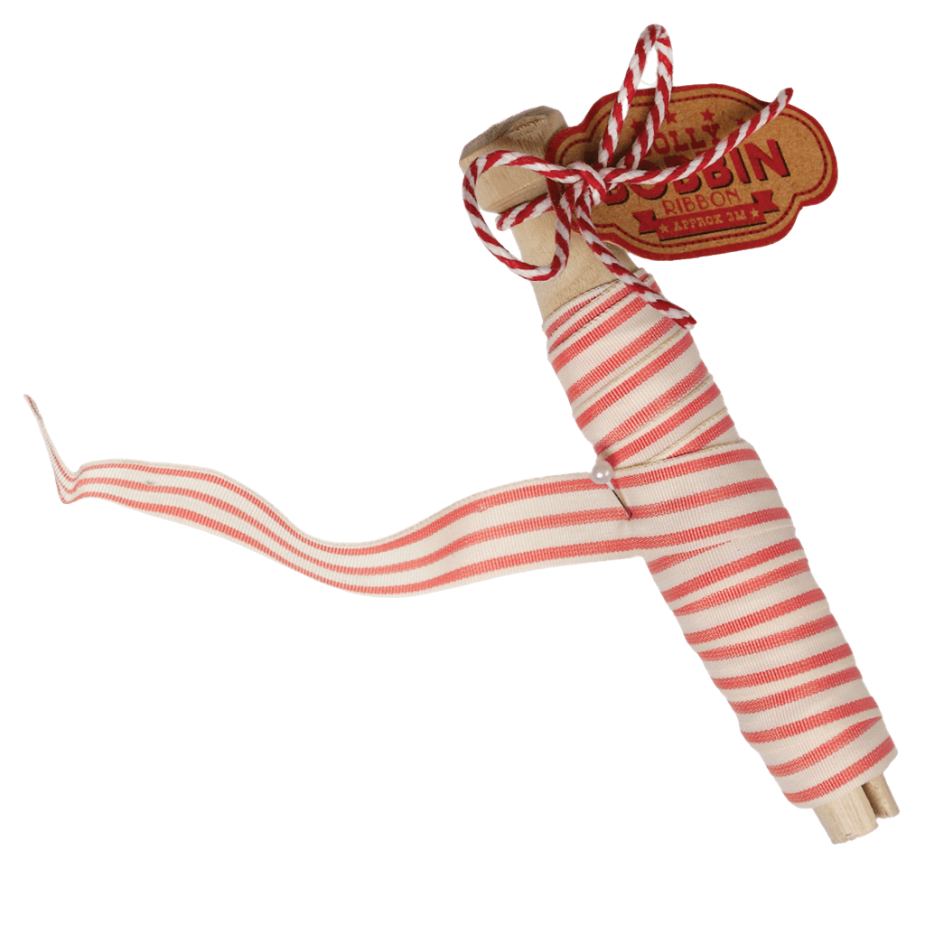 Dolly Bobbin Ribbon Pink & White Stripe | ﻿Rex London