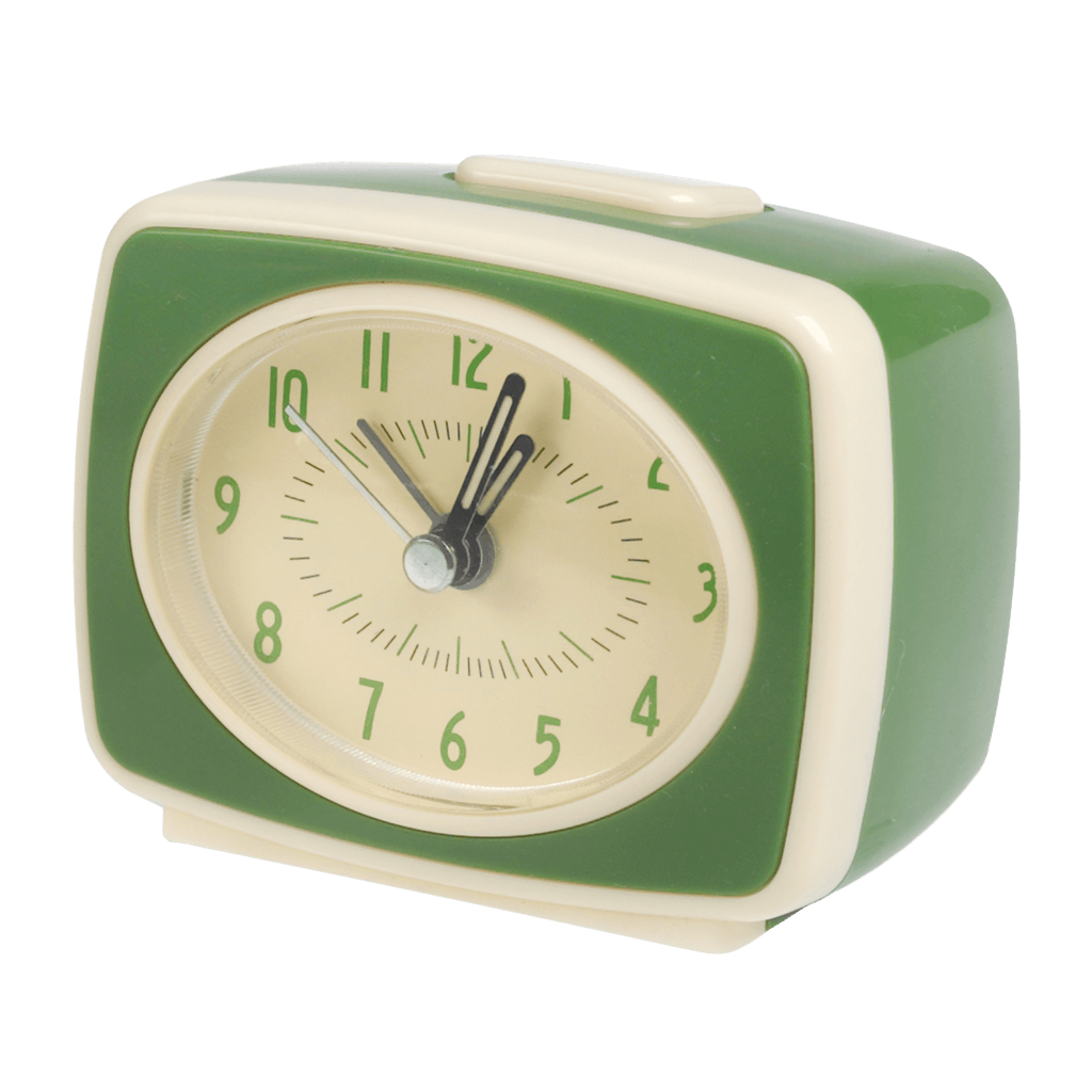 Retro Tv Style Green Alarm Clock | ﻿Rex London