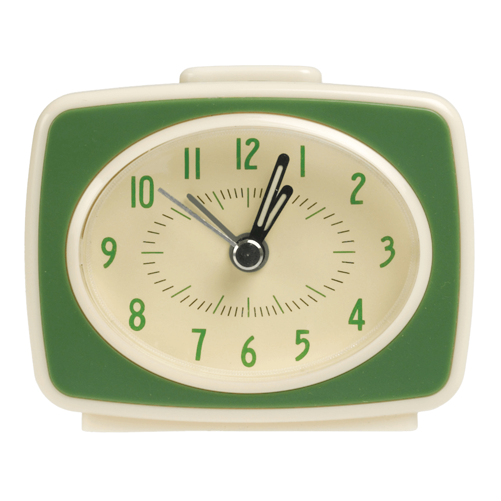 Retro Tv Style Green Alarm Clock | ﻿Rex London