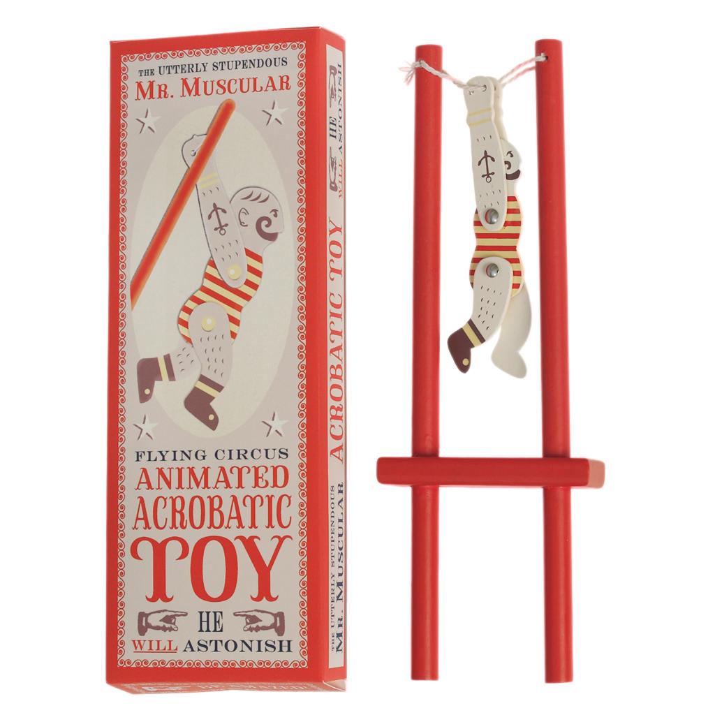 Mr Muscular Acrobatic Wooden Trapeze Toy | ﻿Rex London