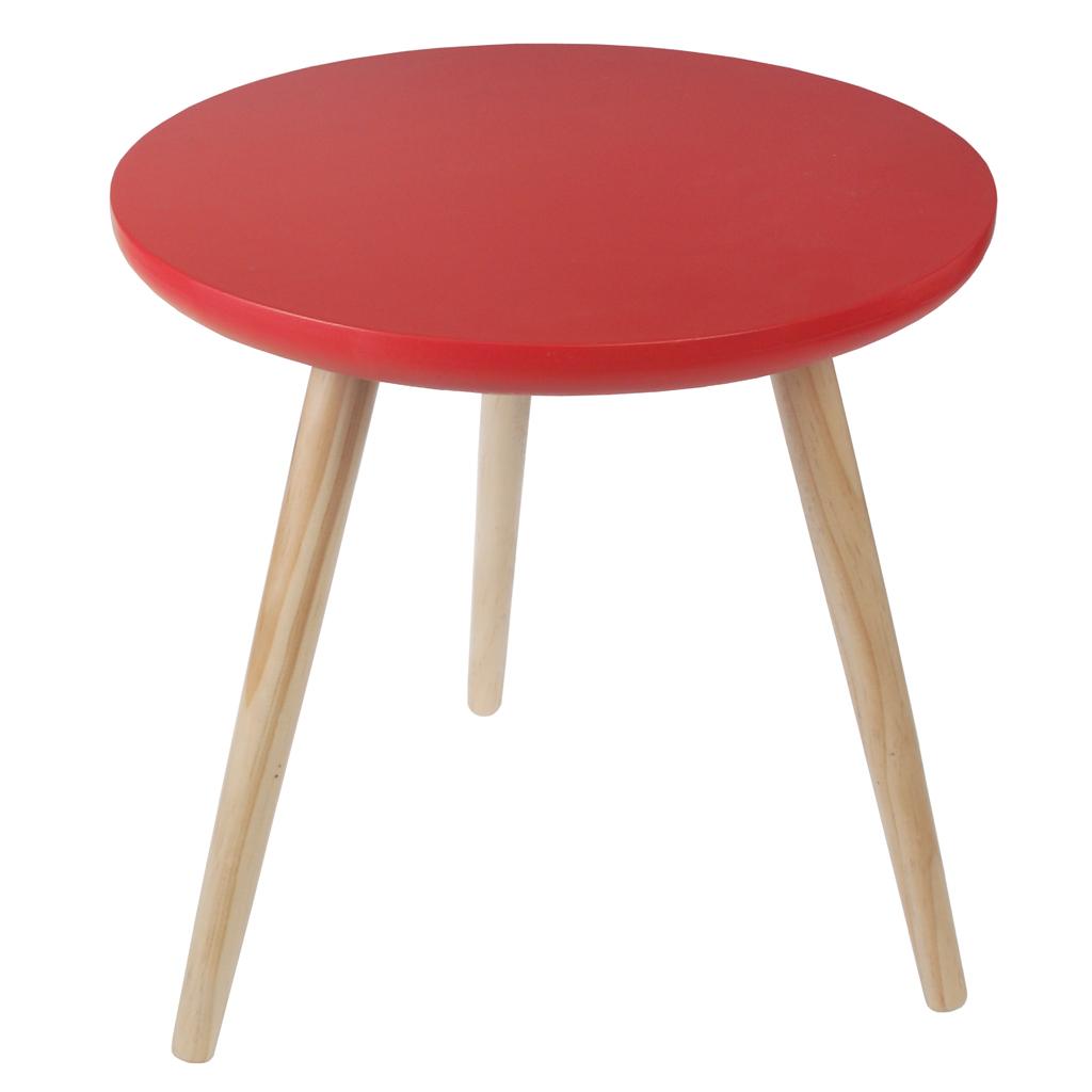 Fifties Red Round Wooden Coffee Table | ﻿Rex London
