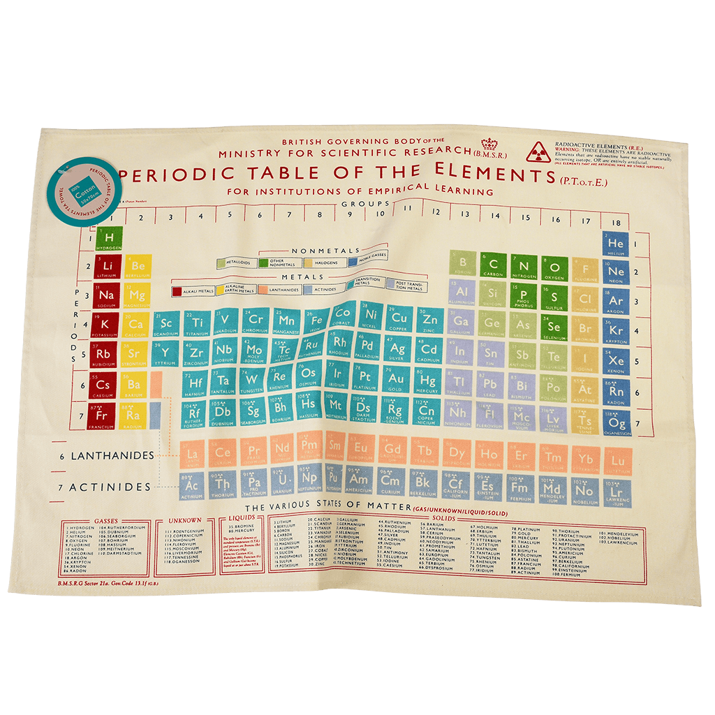 Periodic Table Tea Towel | ﻿Rex London