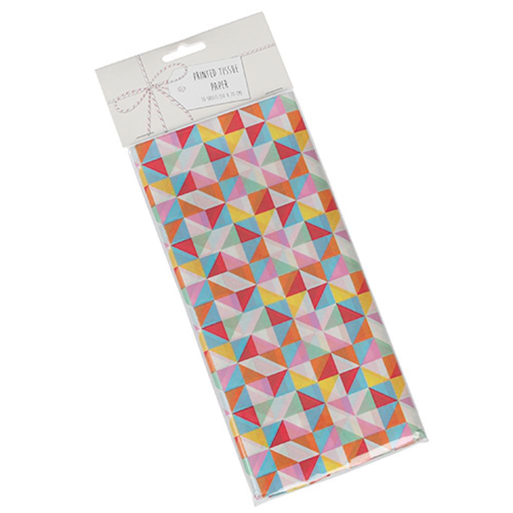 Multicolour Geometric Tissue Paper (10 Sheets) | ﻿Rex London