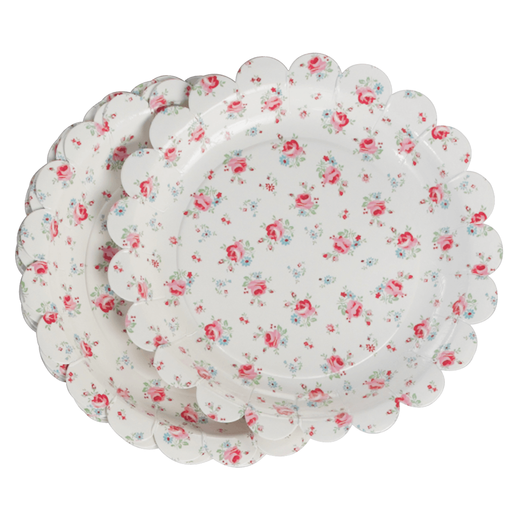Set Of 8 La Petite Rose Tea Party Plates | ﻿Rex London