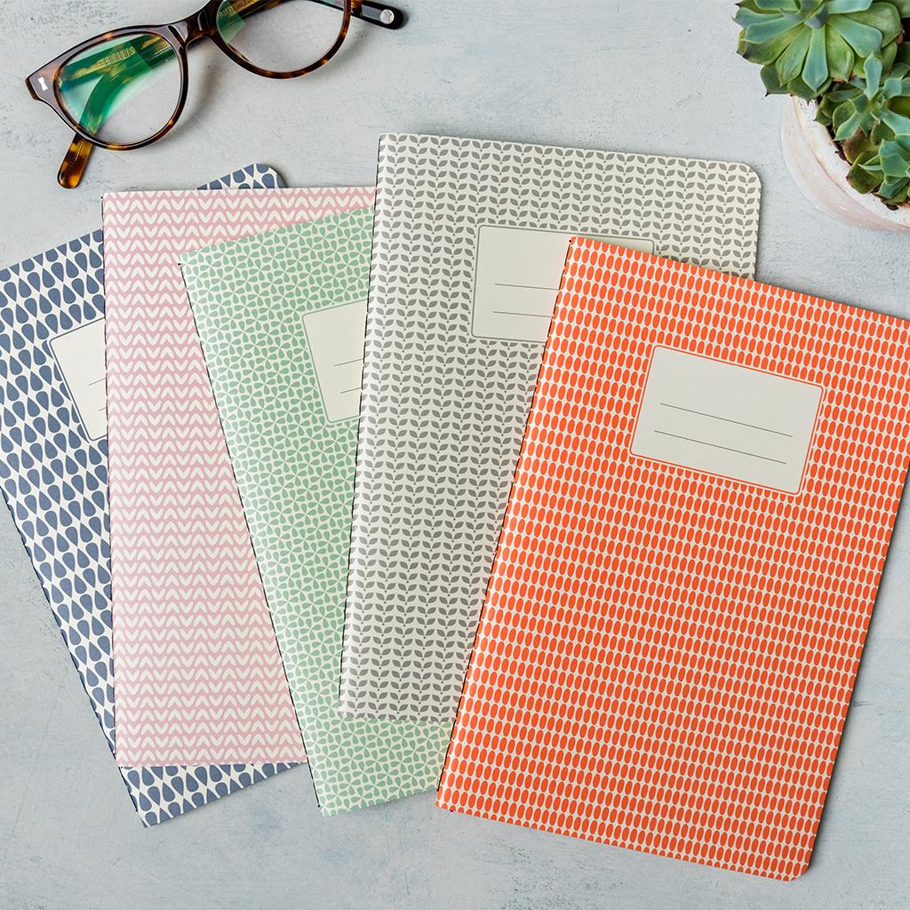 Green Abstract A5 Notebook | ﻿Rex London