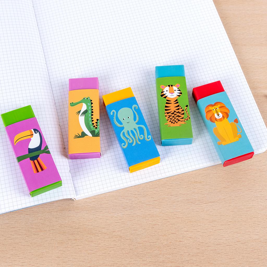 Colourful Creatures Erasers (set Of 5) | ﻿Rex London