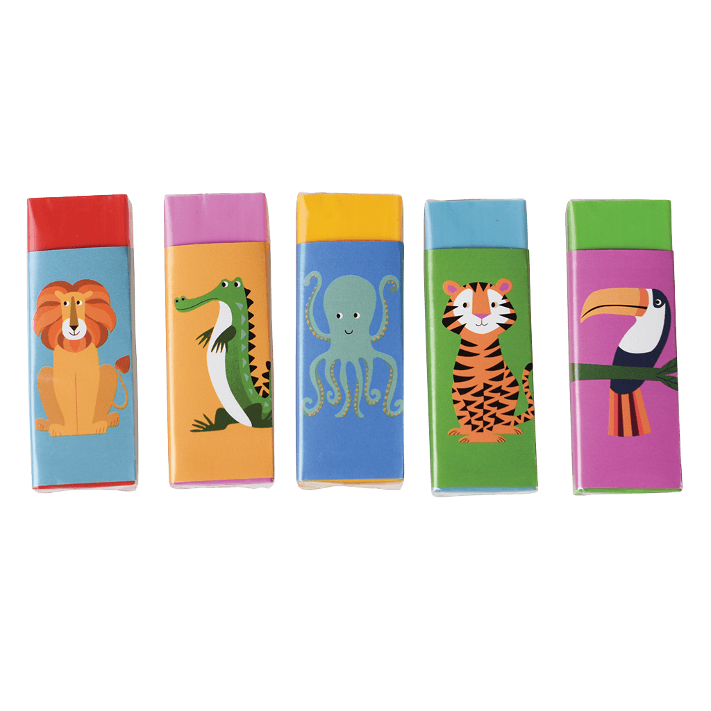 Colourful Creatures Erasers (set Of 5) | ﻿Rex London