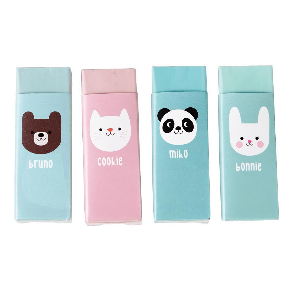 Miko And Friends Erasers (set Of 4) | ﻿Rex London