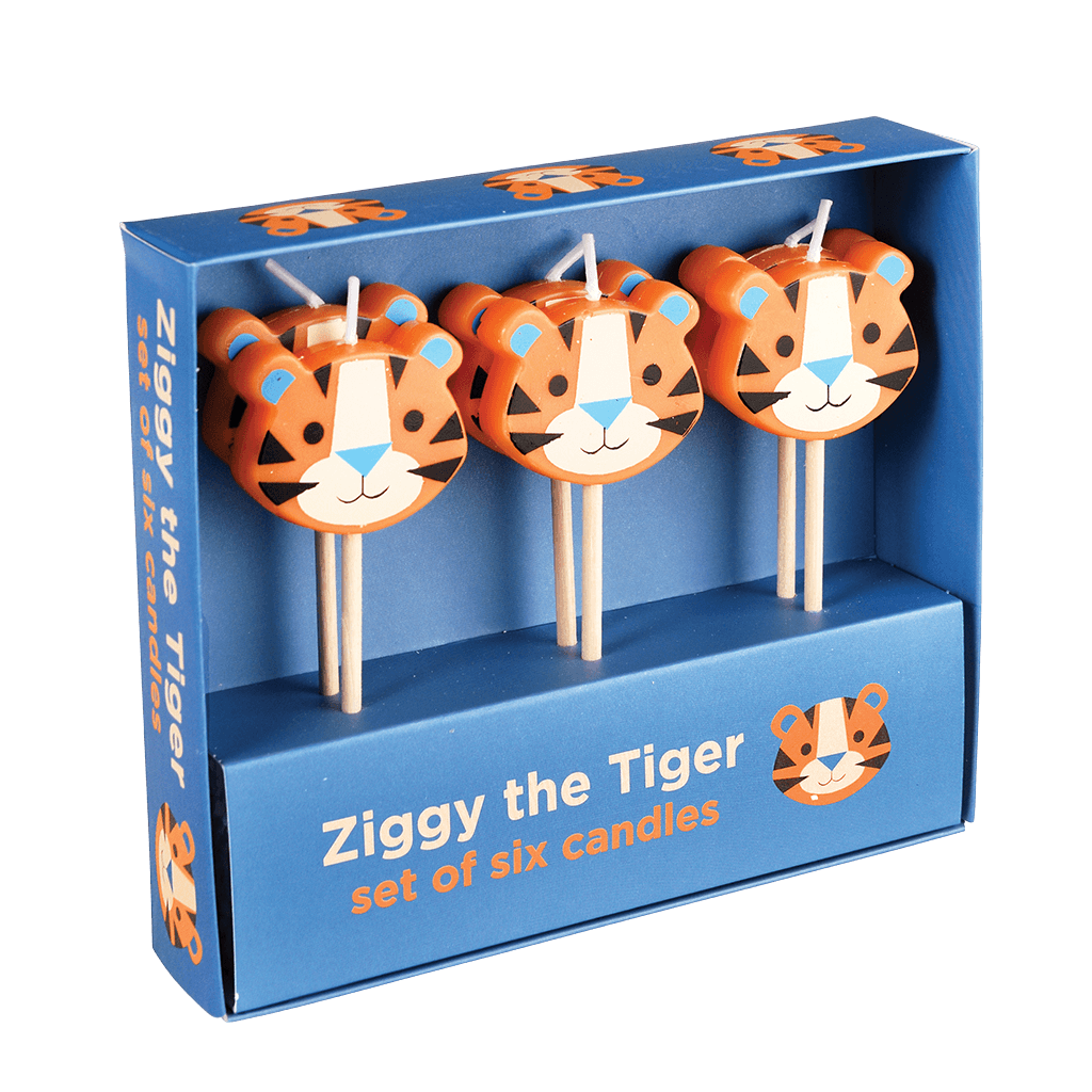 Ziggy The Tiger Party Candles | ﻿Rex London