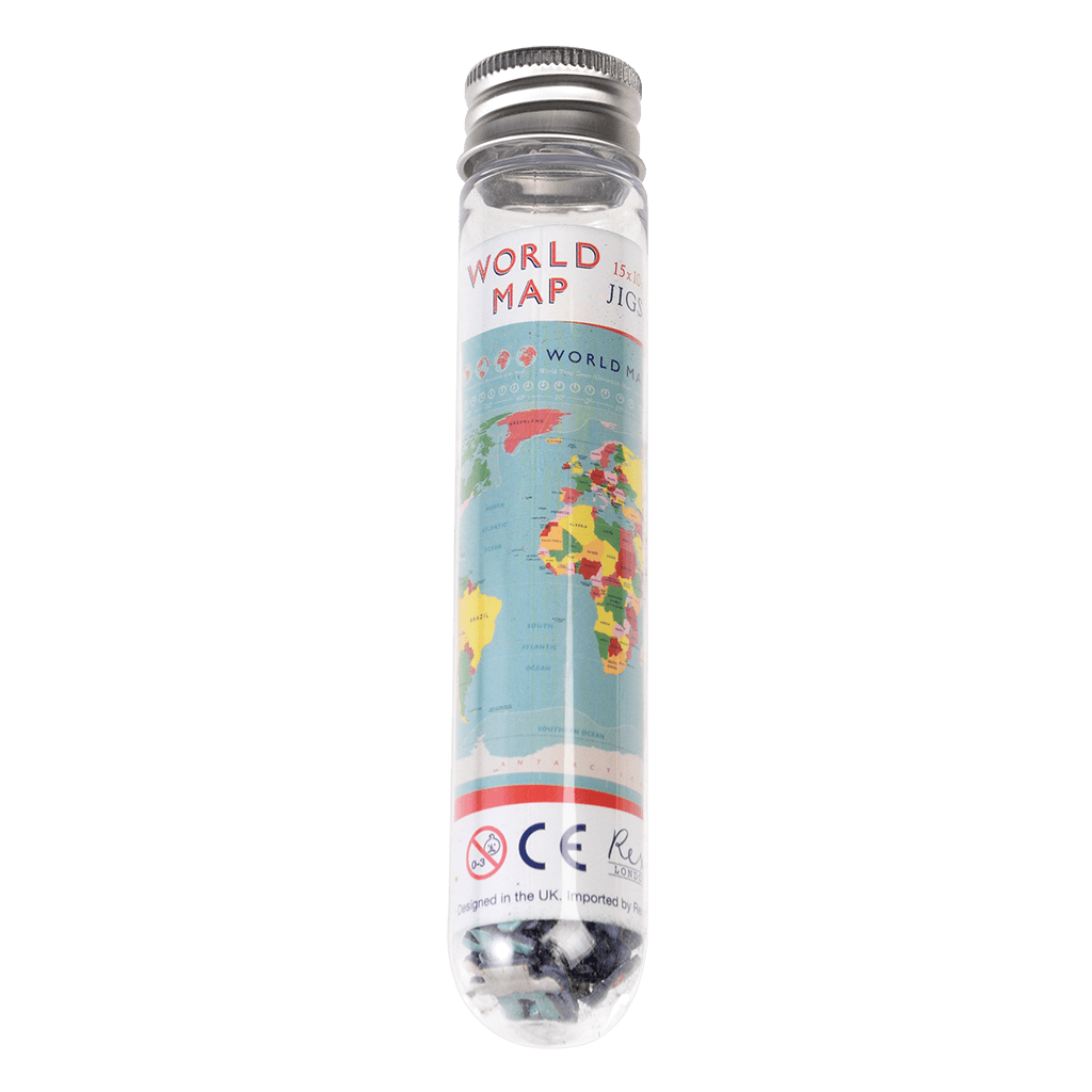 World Map 150 Piece Mini Puzzle In A Tube | ﻿Rex London