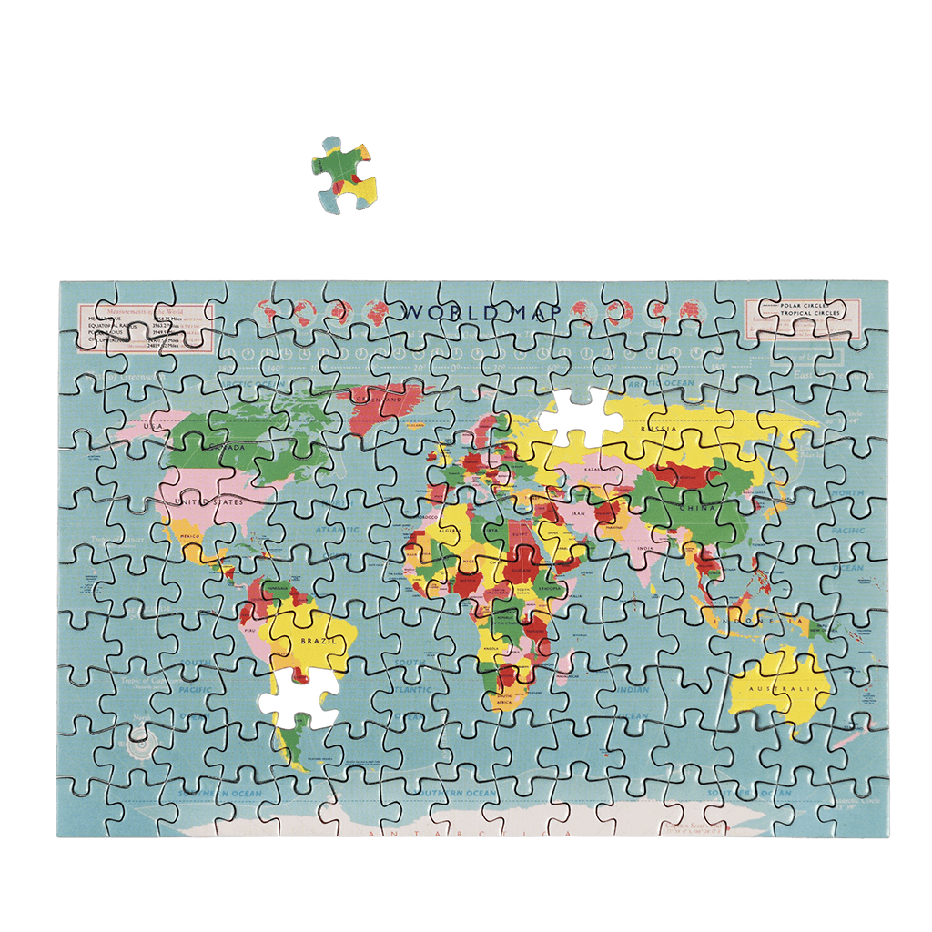 World Map 150 Piece Mini Puzzle In A Tube | ﻿Rex London