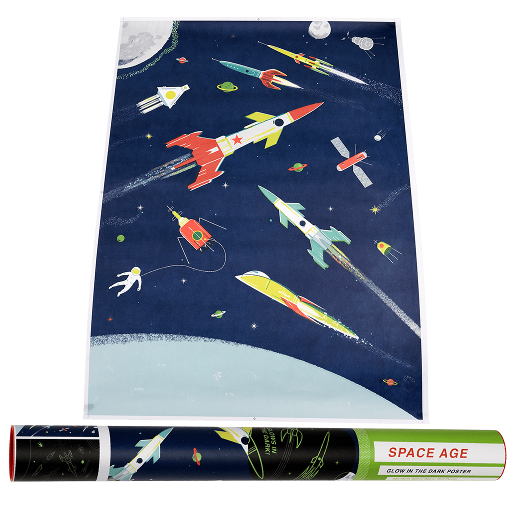Space Age Glow In The Dark Poster | ﻿Rex London