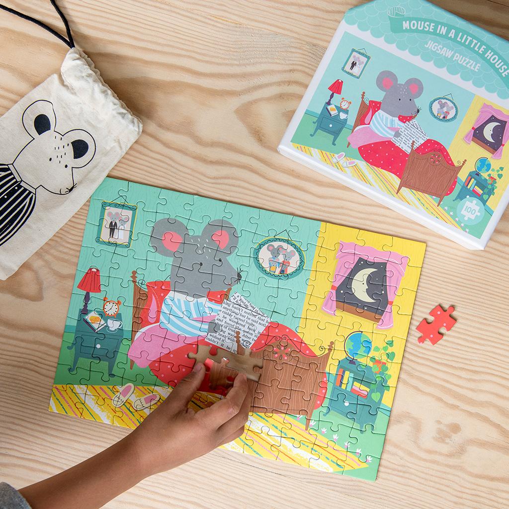 Mouse In A House Puzzle (100 Pcs) | ﻿Rex London