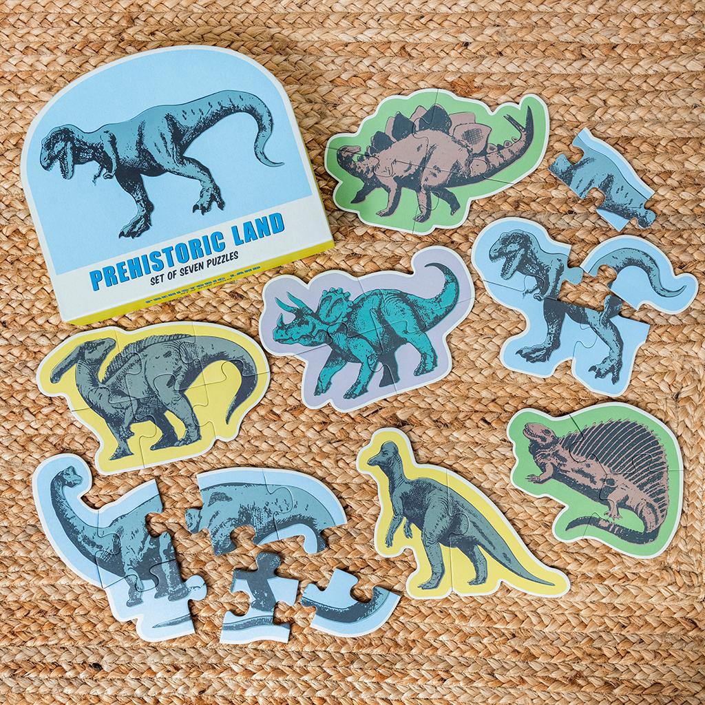 Prehistoric Land Set Of Seven Puzzles | ﻿Rex London