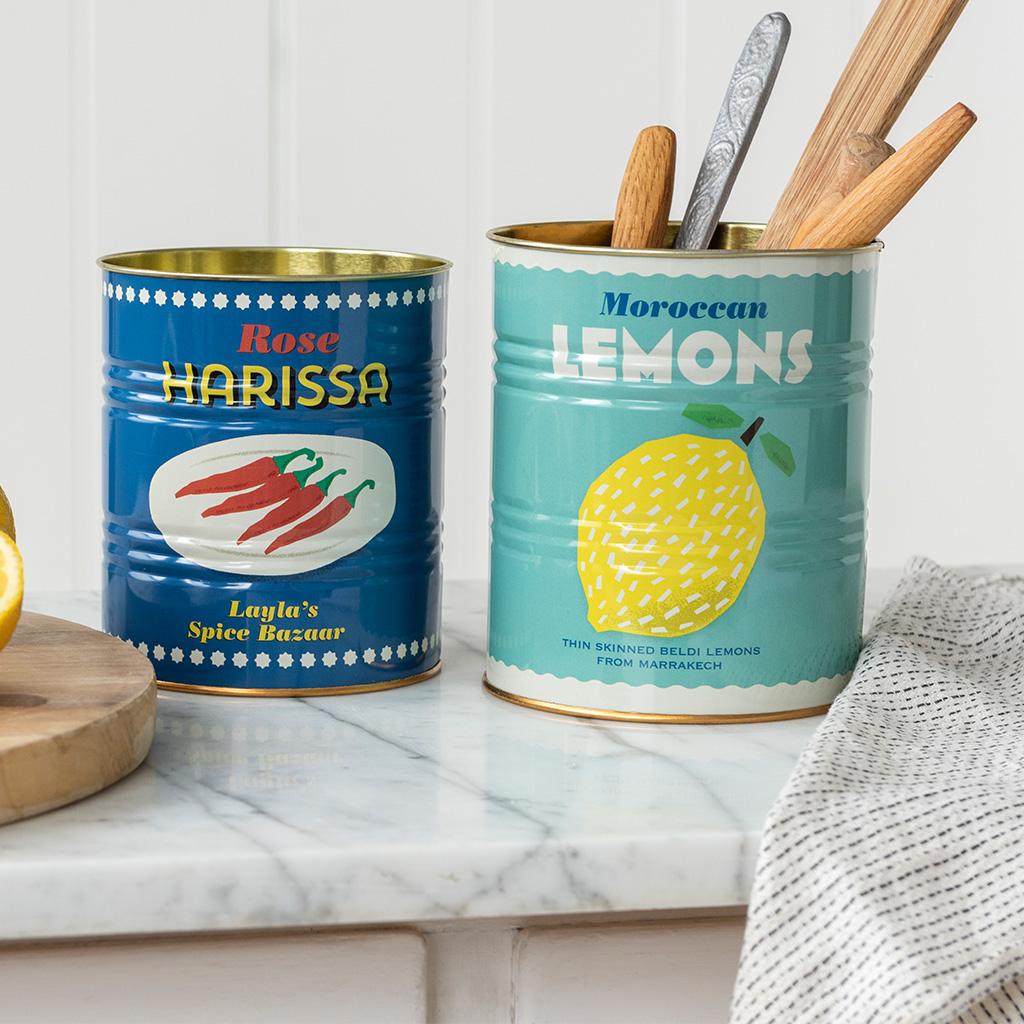 Lemons And Harissa Storage Tins (set Of 2) | ﻿Rex London