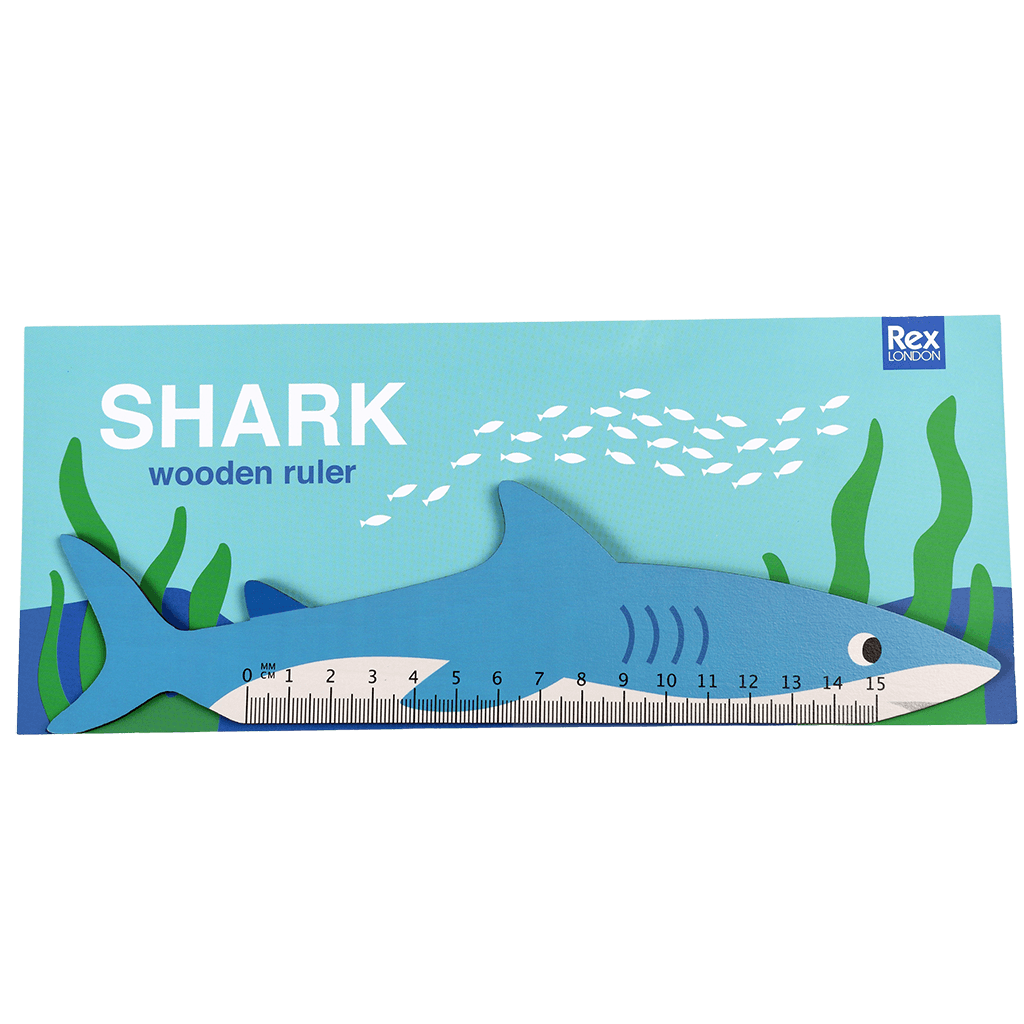 Shark Wooden Ruler | ﻿Rex London