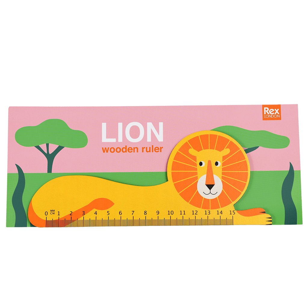 Lion Wooden Ruler | ﻿Rex London