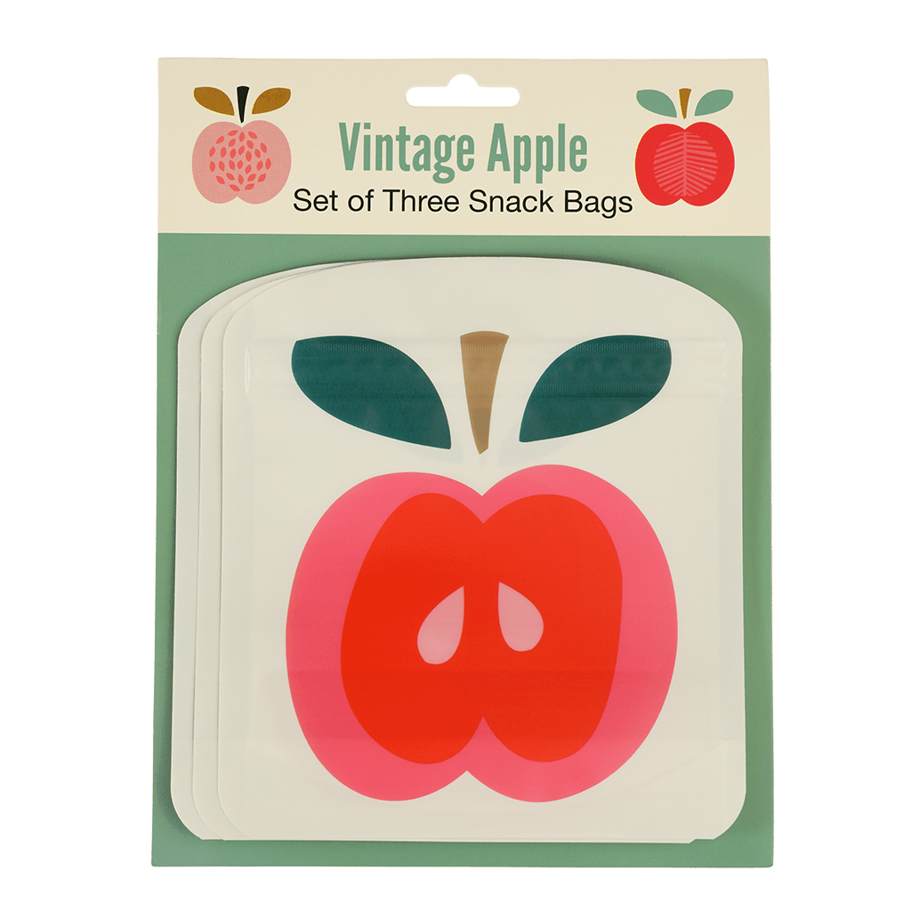 Vintage Apple Snack Bags (set Of 3) | ﻿Rex London