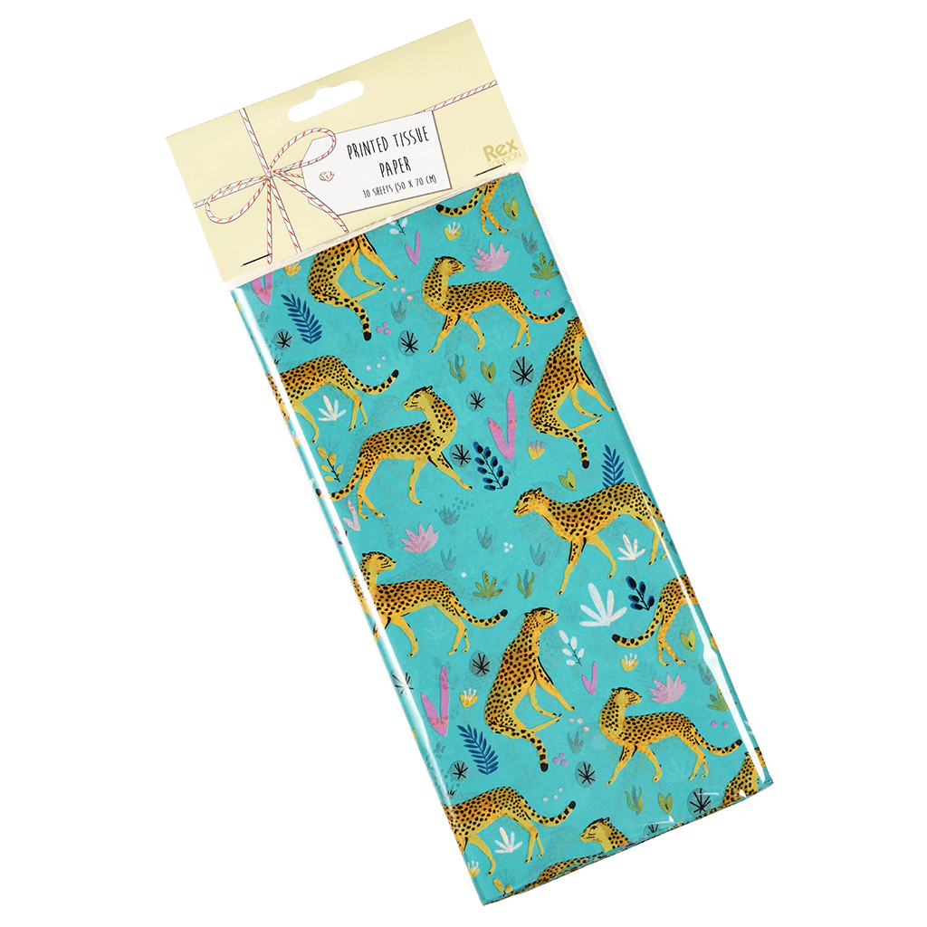 Cheetah Tissue Paper (10 Sheets) | ﻿Rex London