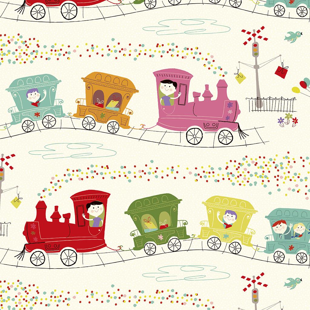 Party Train Gift Wrapping Paper (5 Sheets) | ﻿Rex London
