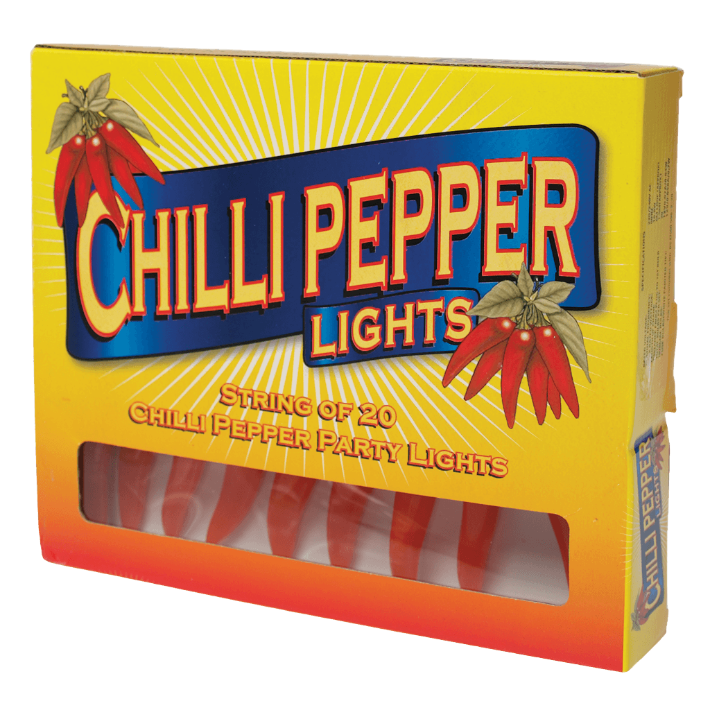 Chilli Pepper Lights With Bs 3 Pin Plug | ﻿Rex London