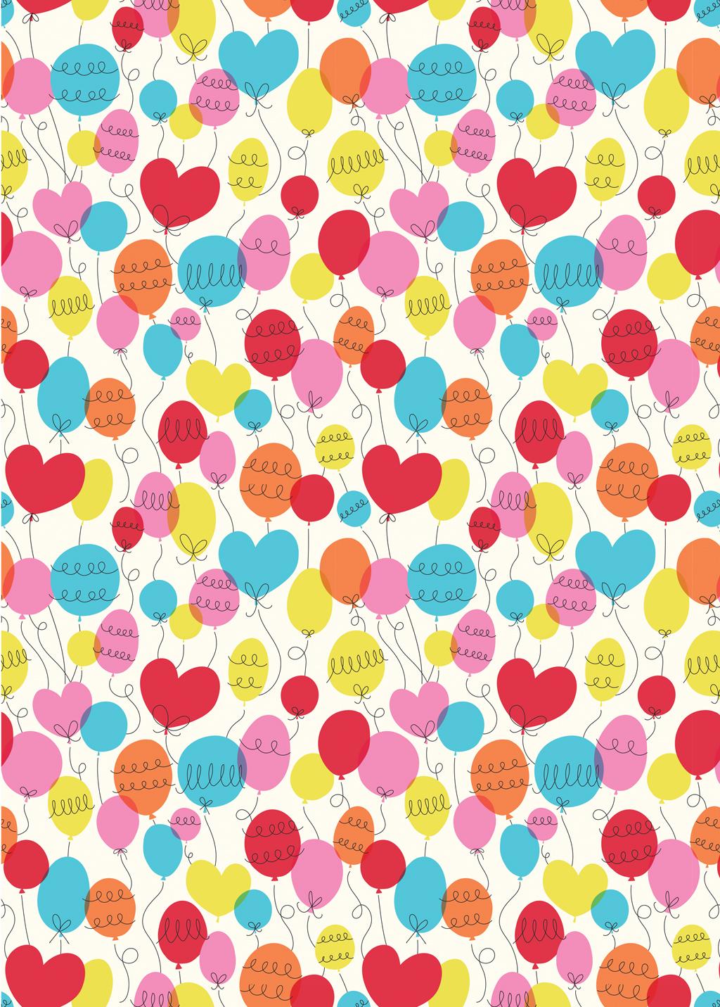 Party Balloon Wrapping Paper (5 Sheets) | ﻿Rex London