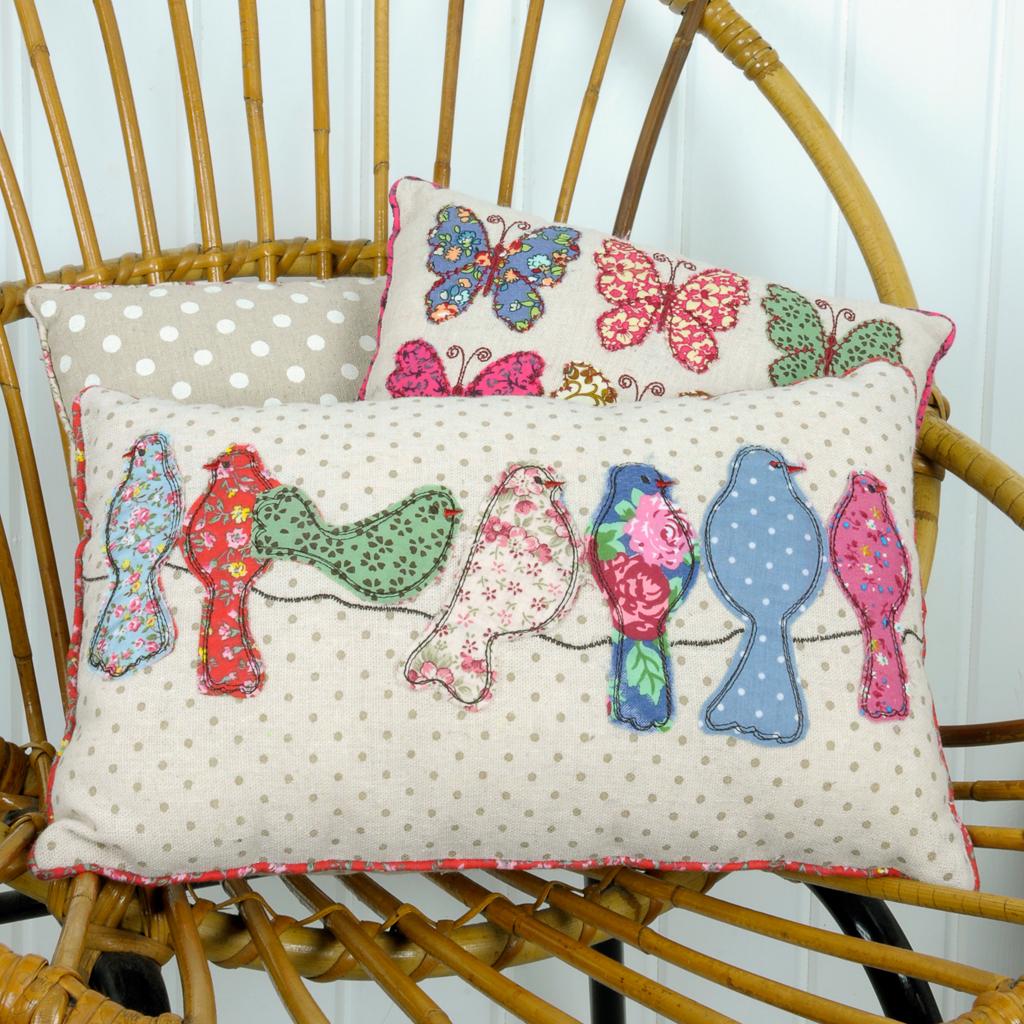 Patchwork Song Birds Cushion | ﻿Rex London