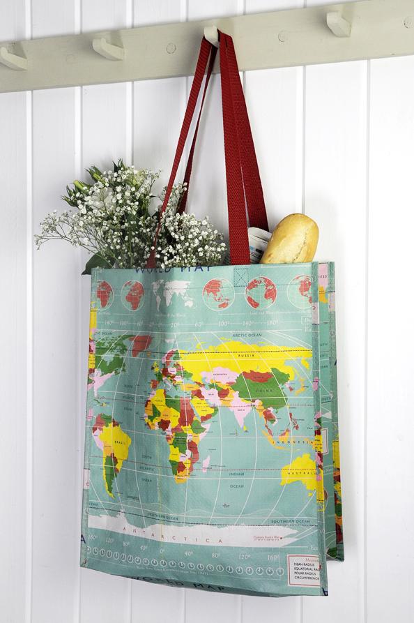 World Map Design Shopping Bag | ﻿Rex London
