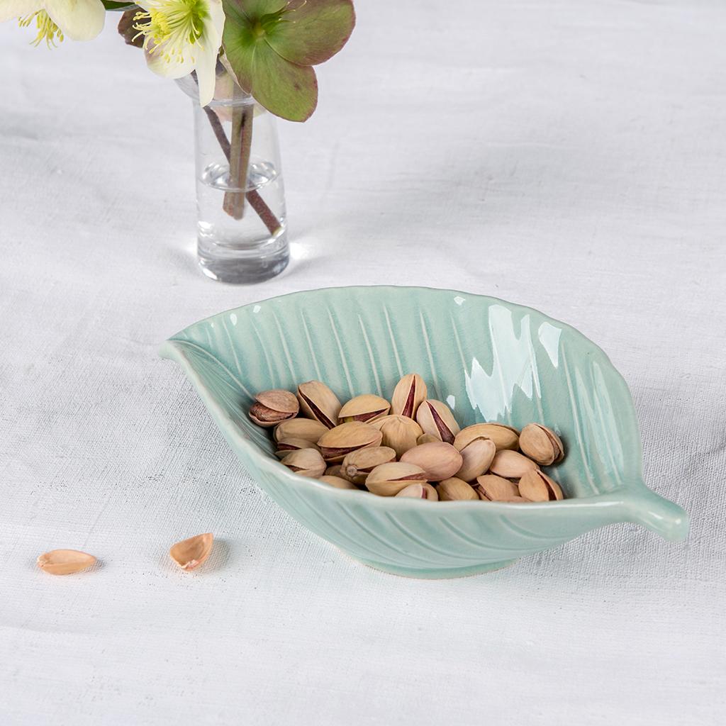 Aqua Marine Leaf Snack Bowl | ﻿Rex London