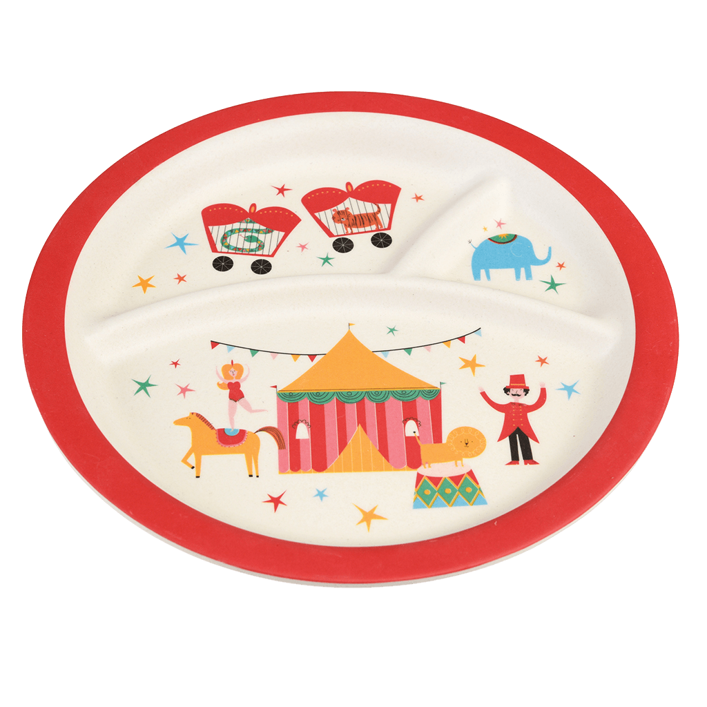 Big Top Circus Bamboo Segmented Plate | ﻿Rex London