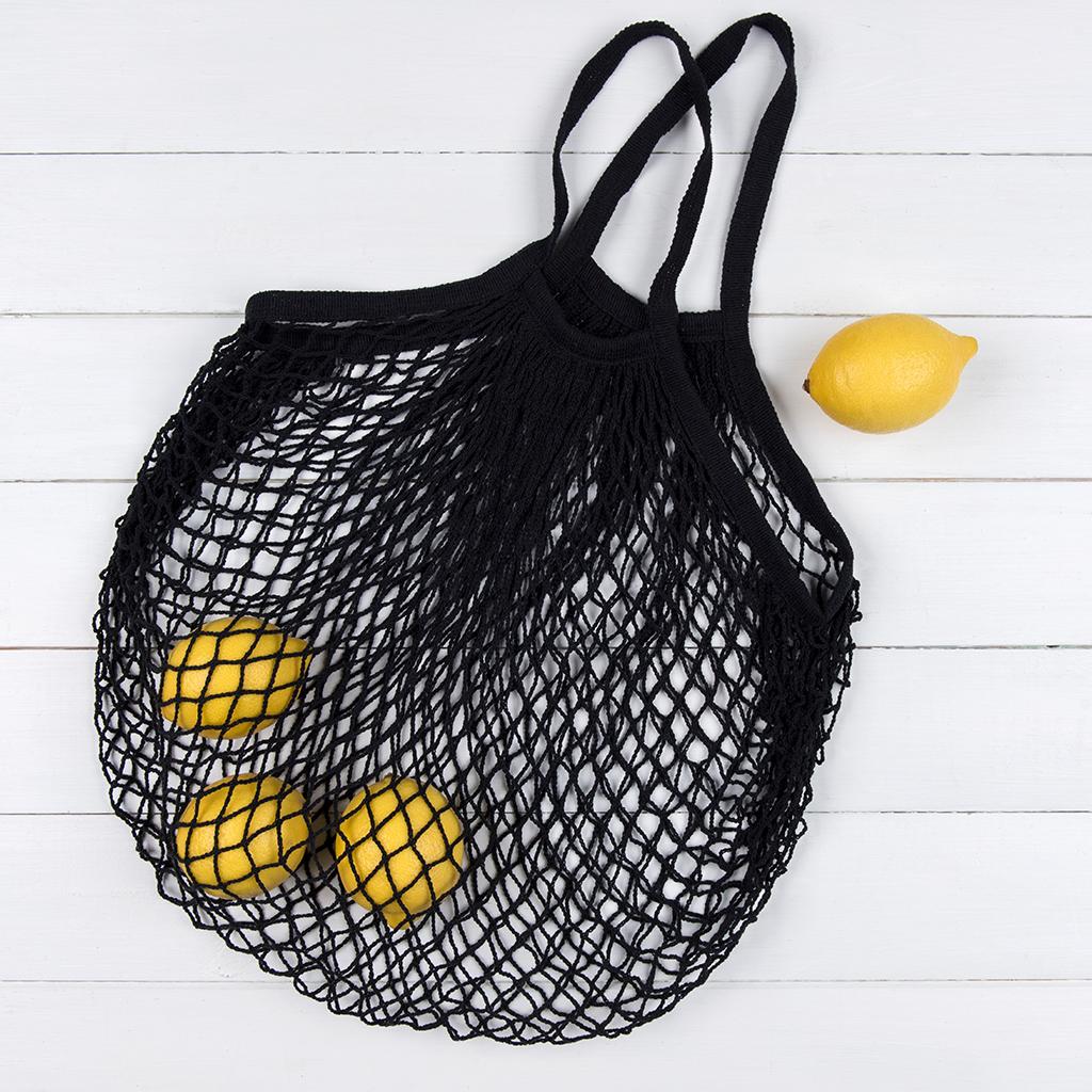 Black French Style String Shopping Bag | ﻿Rex London