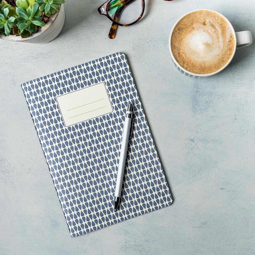 Blue Abstract A5 Notebook | ﻿Rex London