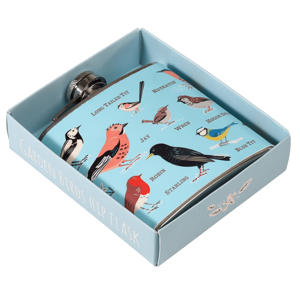 Garden Birds Hip Flask | ﻿Rex London
