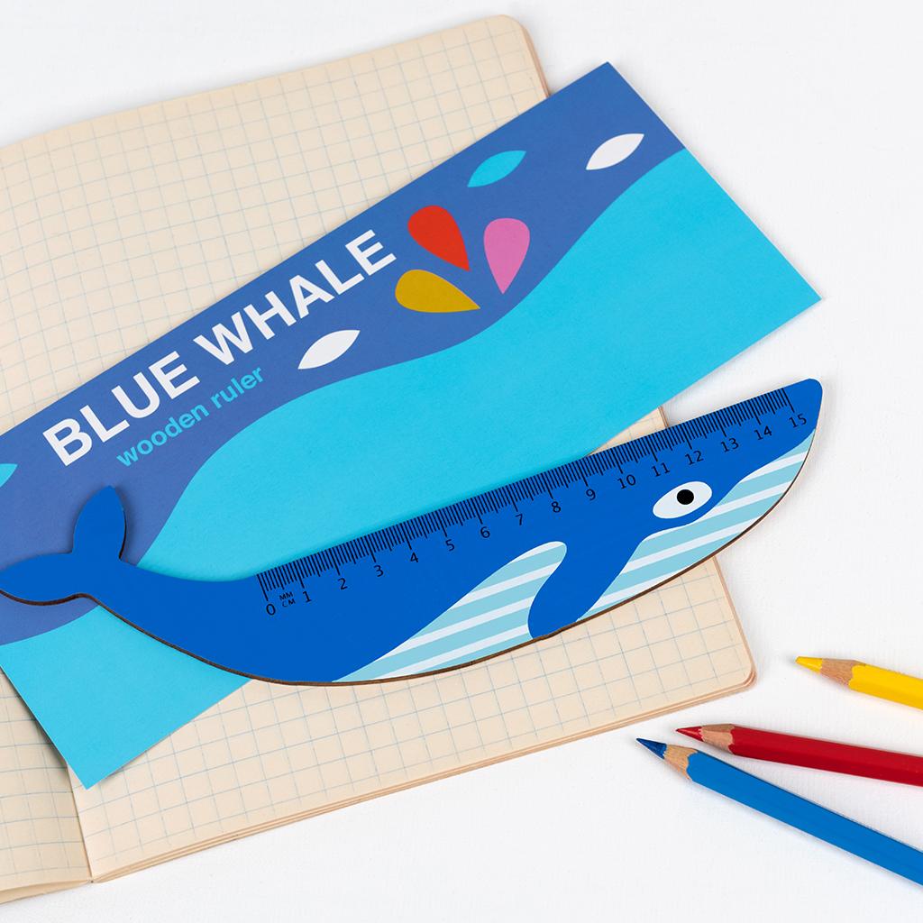 Blue Whale Wooden Ruler | ﻿Rex London