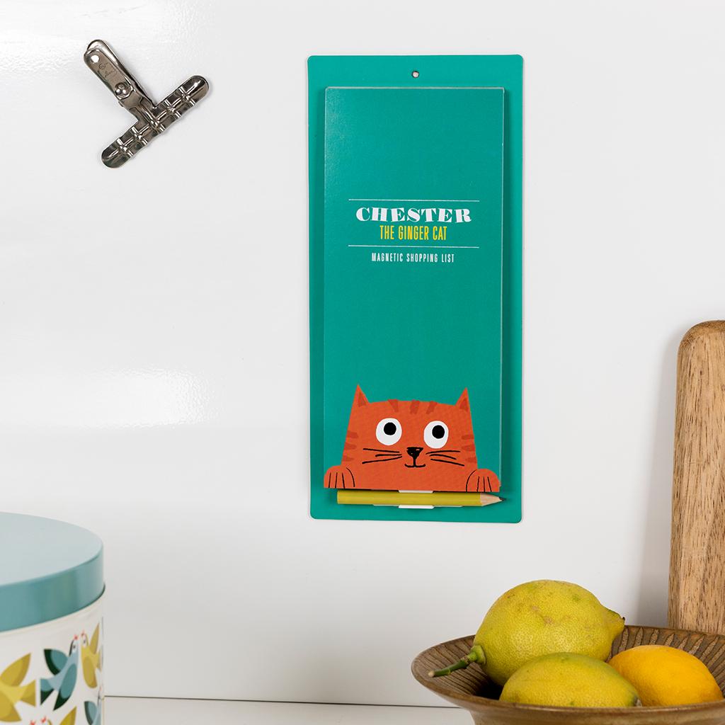 Chester The Cat Magnetic Shopping List | ﻿Rex London