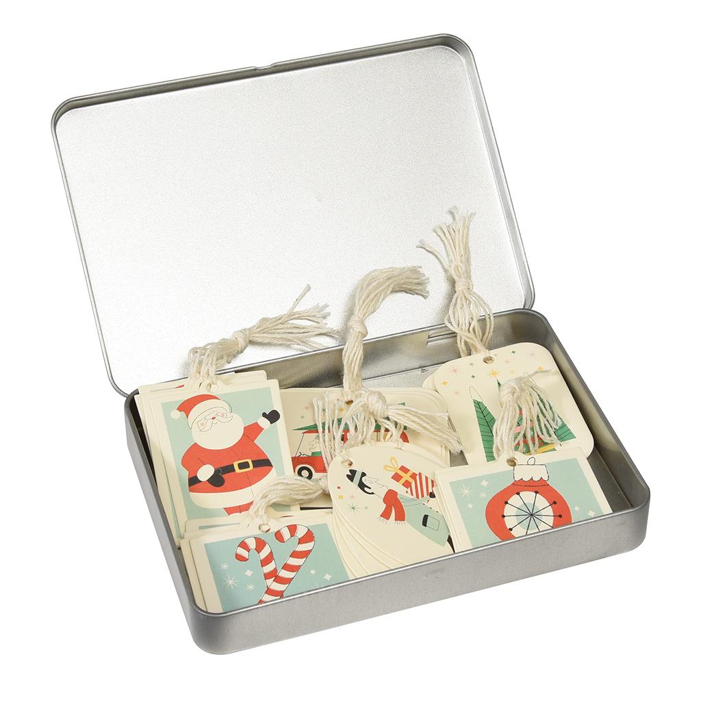 36 Festive Family Gift Tags In A Tin | ﻿Rex London
