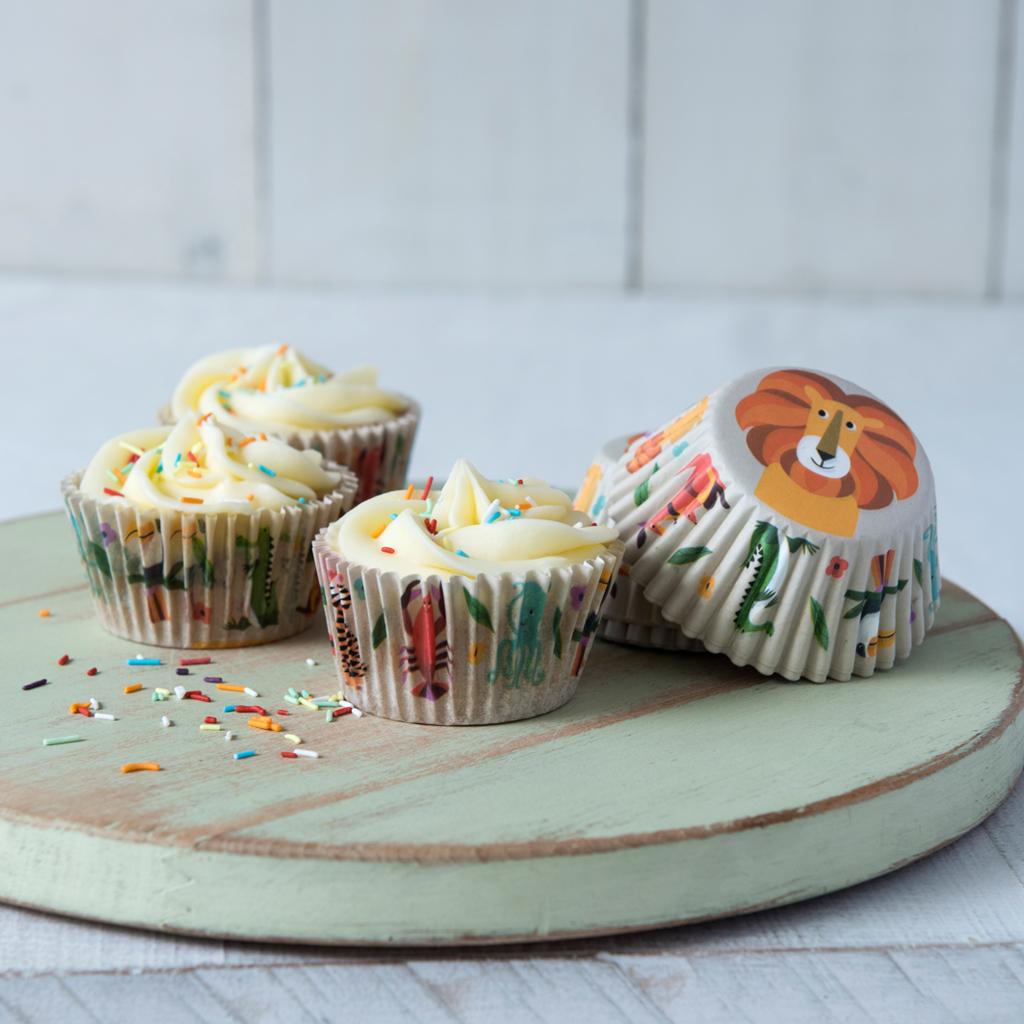 50 Colourful Creatures Cake Cases | ﻿Rex London