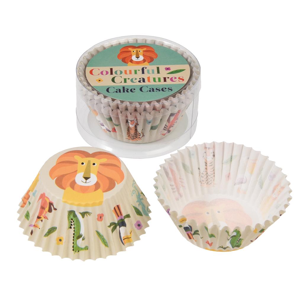 50 Colourful Creatures Cake Cases | ﻿Rex London