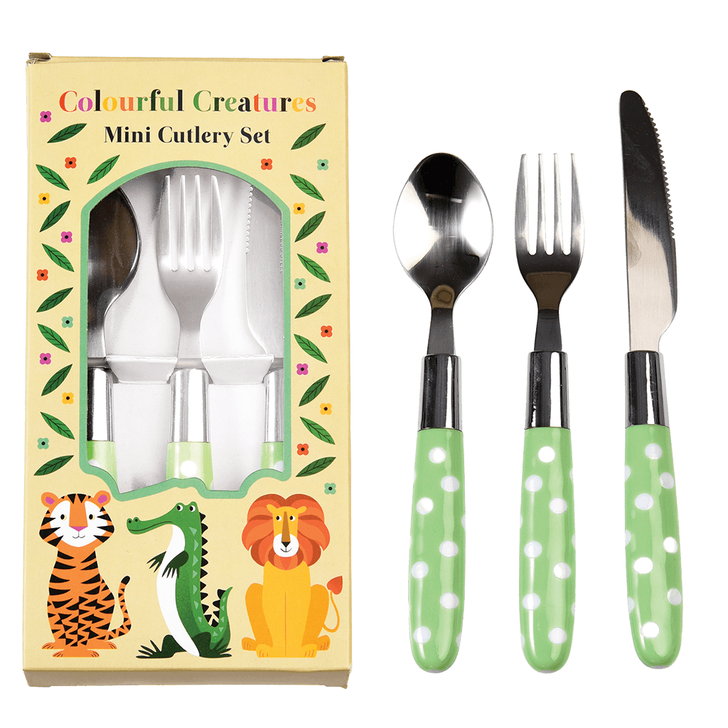 Colourful Creatures Children's Cutlery Set | ﻿Rex London