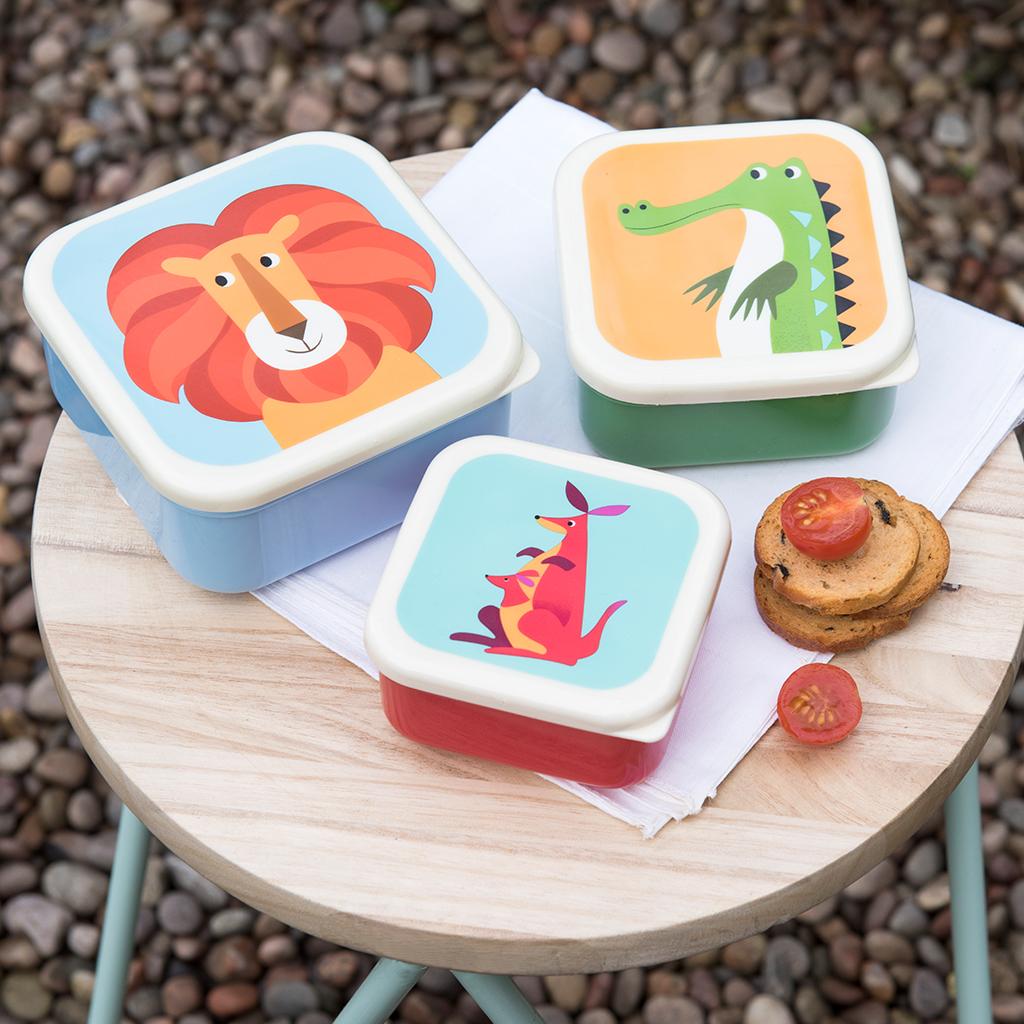 Set Of 3 Colourful Creatures Snack Boxes | ﻿Rex London