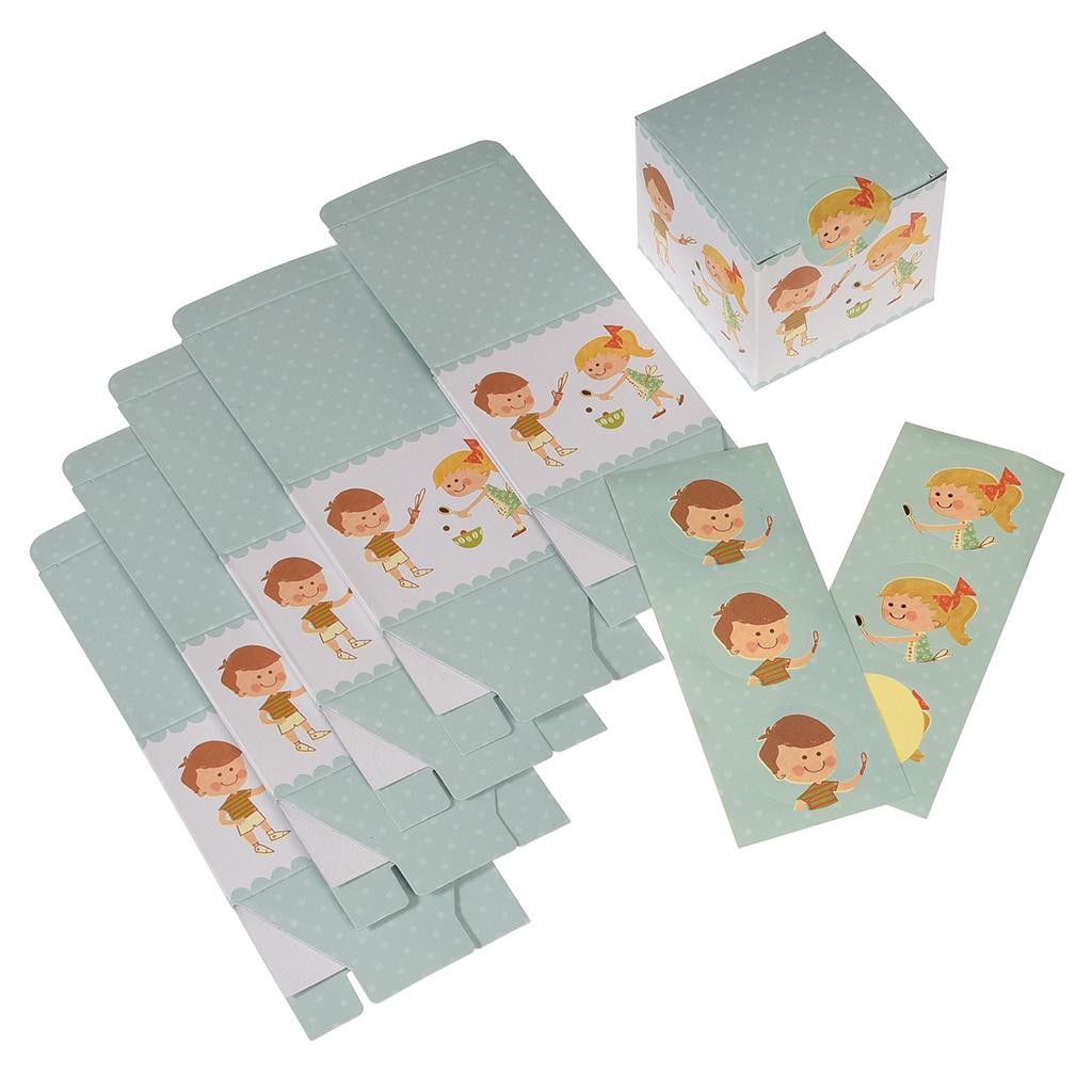 Six Cupcake Boxes With Stickers | ﻿Rex London