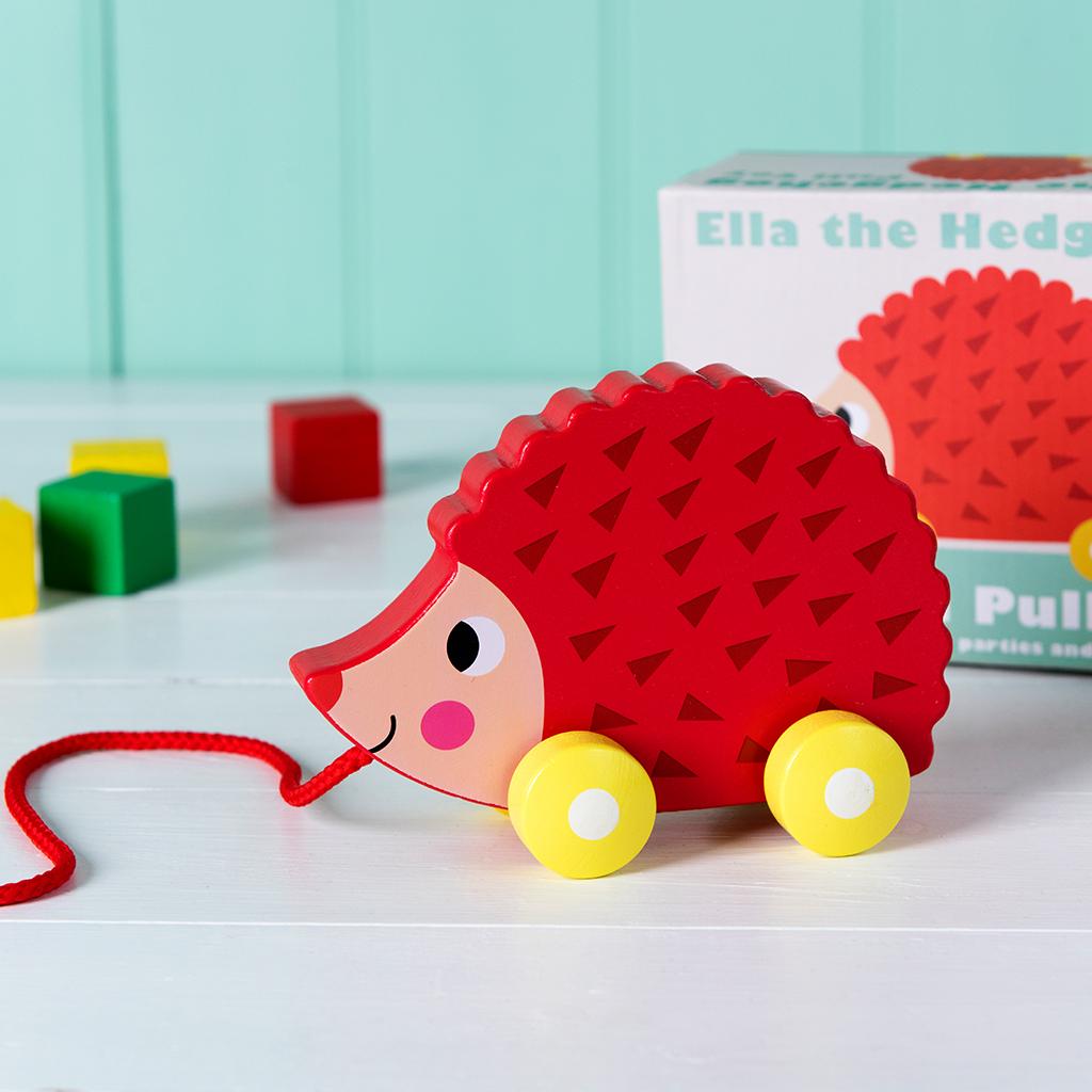 Ella The Hedgehog Wooden Pull Toy | ﻿Rex London
