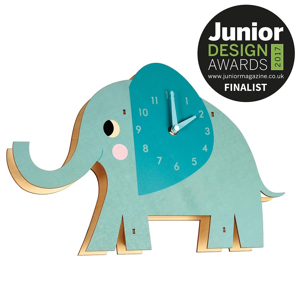 Elvis The Elephant Wooden Wall Clock | ﻿Rex London