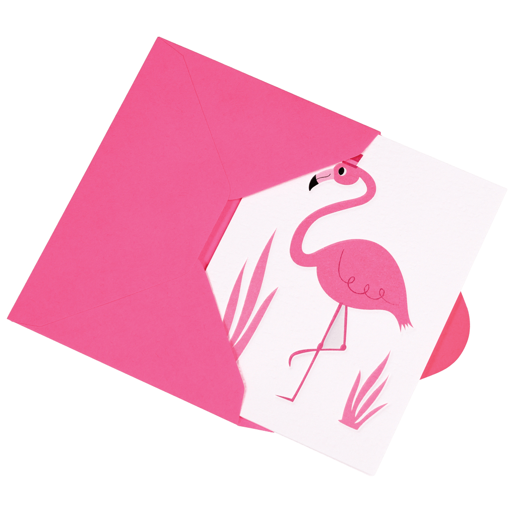 Flamingo Bell Boy Card | ﻿Rex London