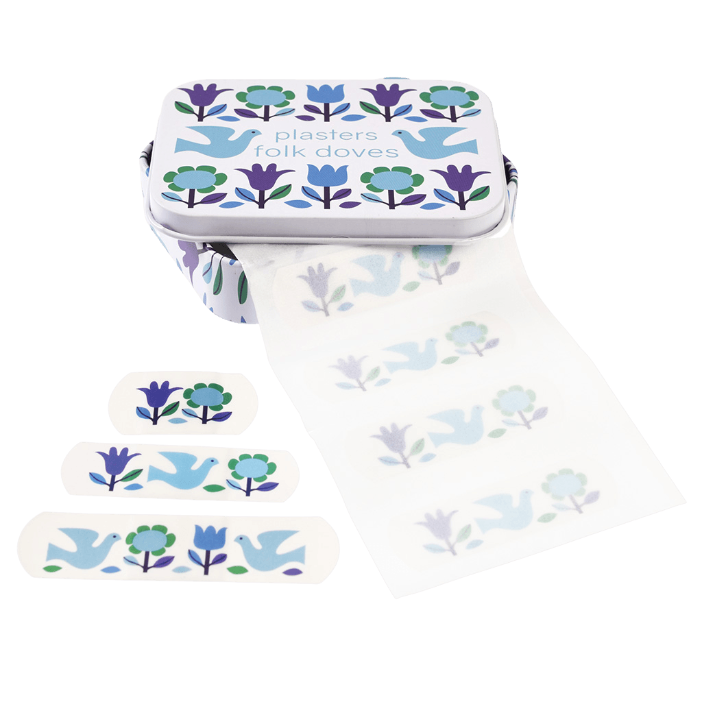 Folk Doves Plasters In A Tin (pack Of 30) | ﻿Rex London