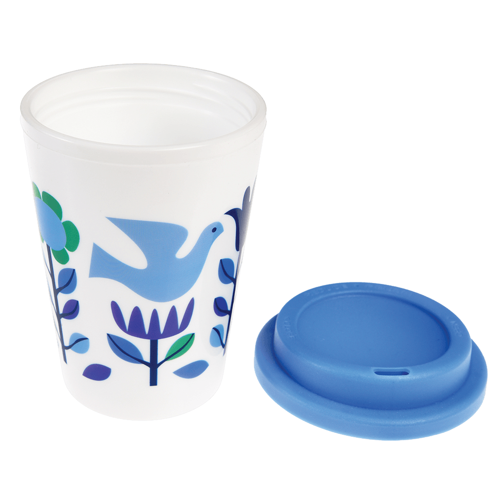 Folk Doves Reusable Travel Mug | ﻿Rex London