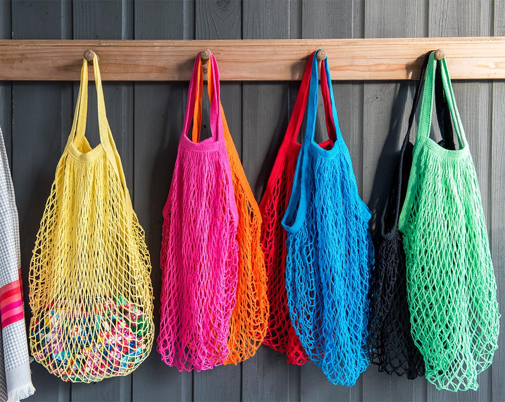 Yellow French Style String Shopping Bag | ﻿Rex London