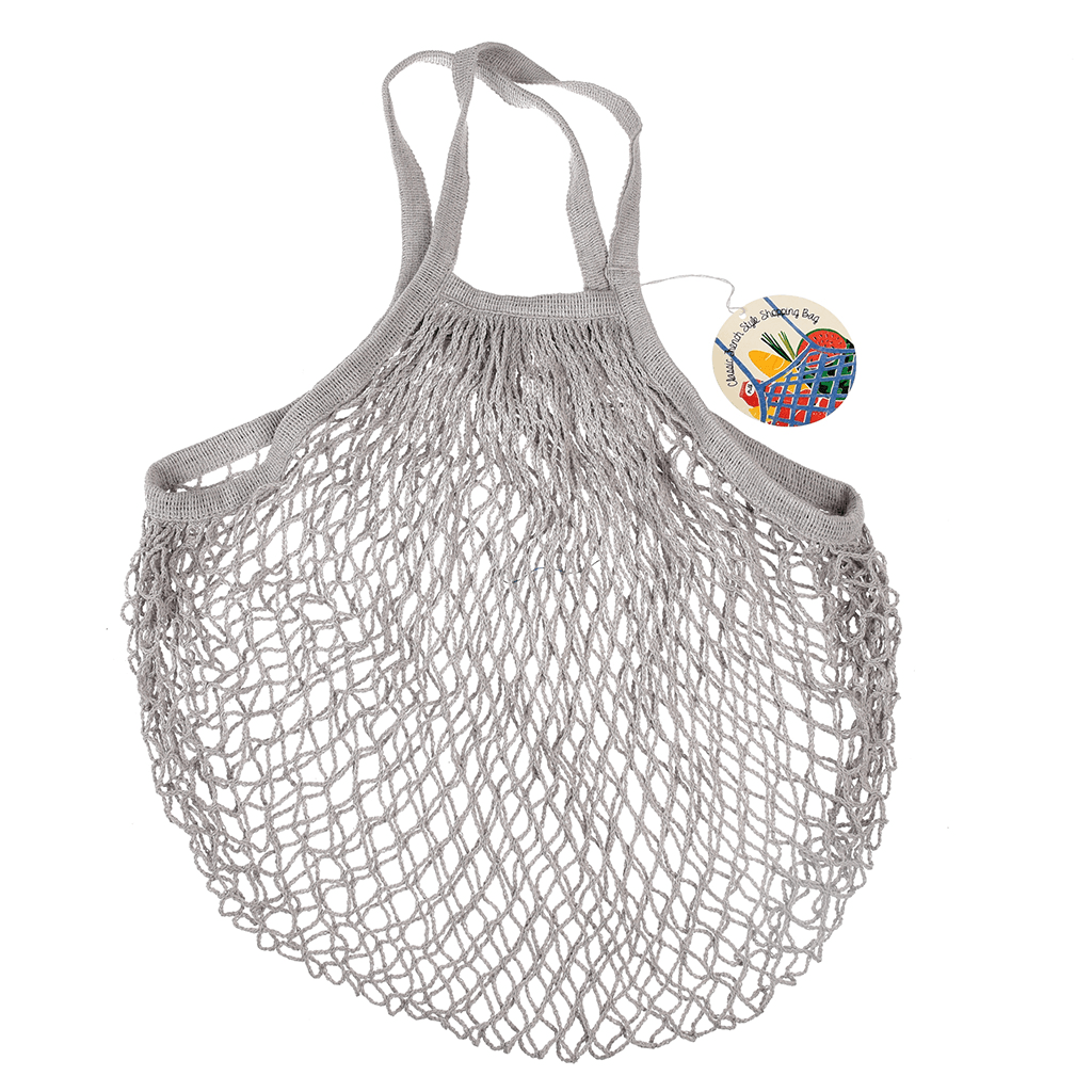 Grey French Style String Shopping Bag | ﻿Rex London